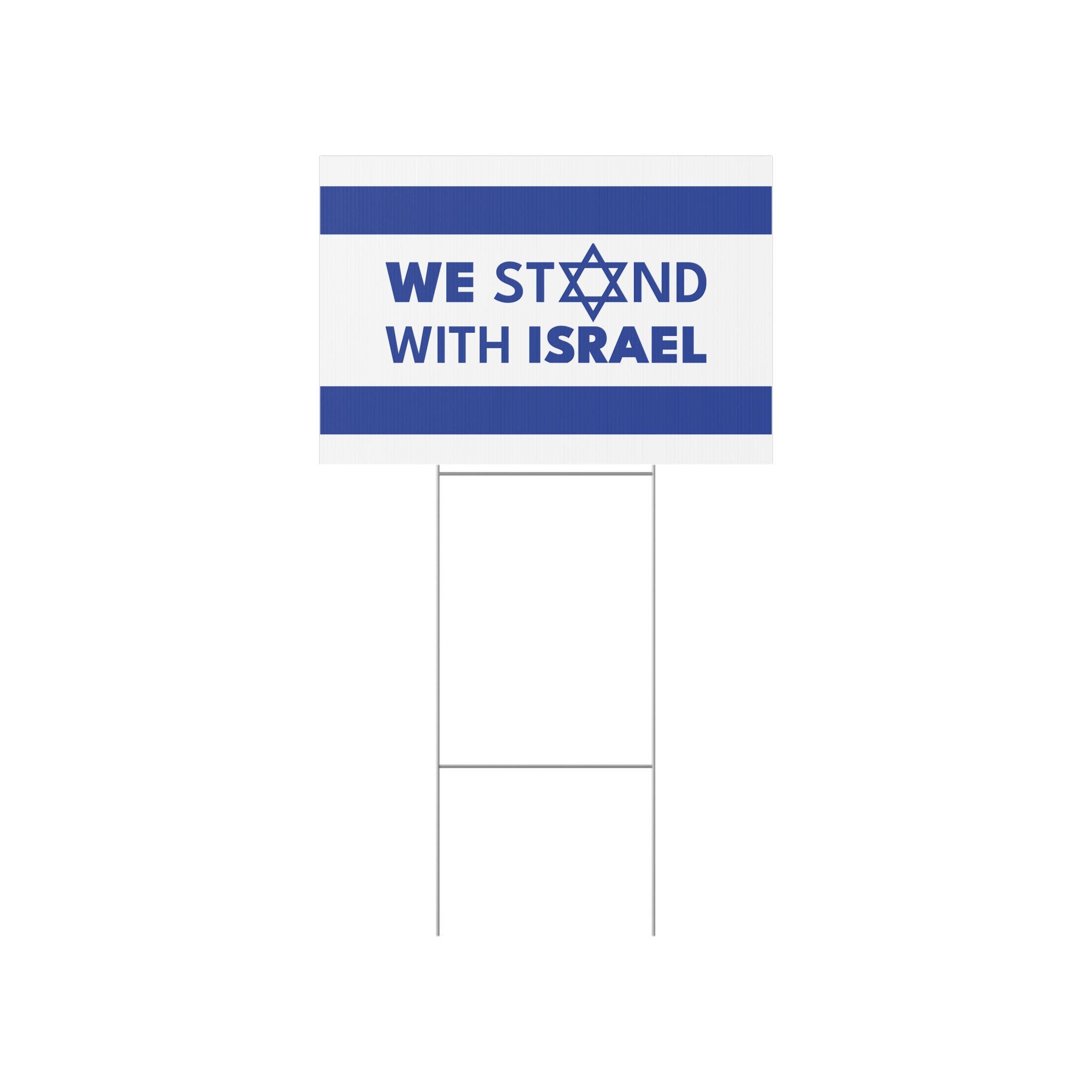 We Stand With Israel Lawn Sign Solidarity Against Terrorism House or ...