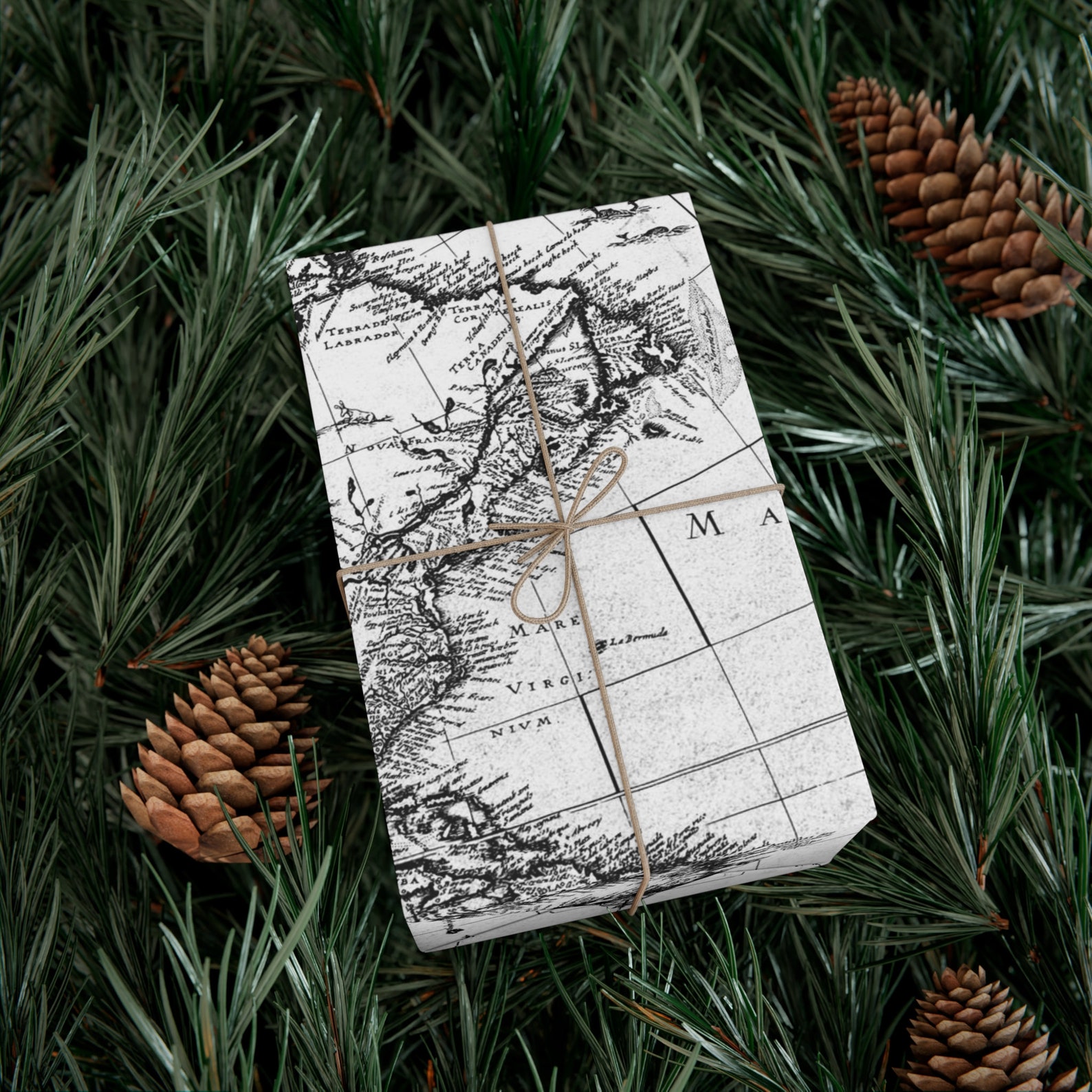 Stunning Vintage Map Wrapping Paper, Designer Made Wrapping Paper ...