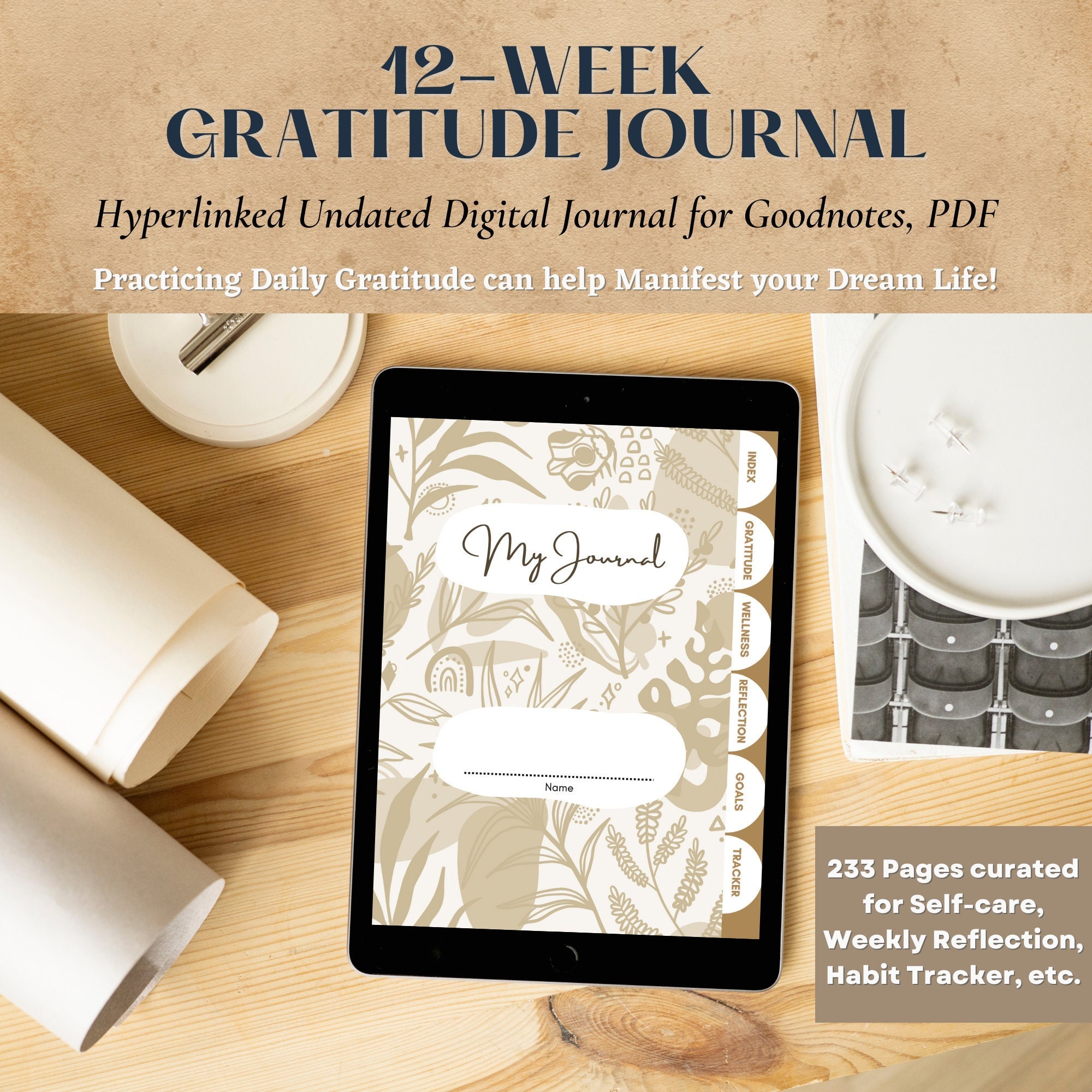 Magic of Gratitude Journal Printable Gratitude Workbook Motivational ...