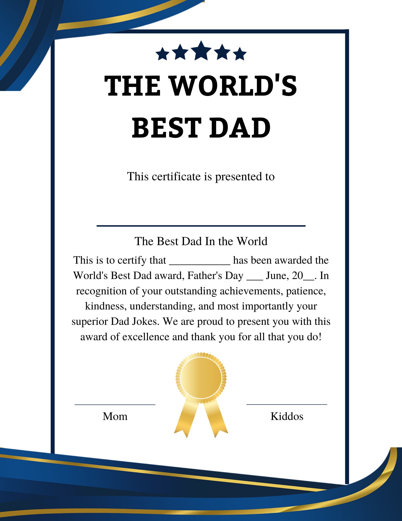 Father's Day Printable Activity Kit - Fun-filled 4 Pages Including All ...