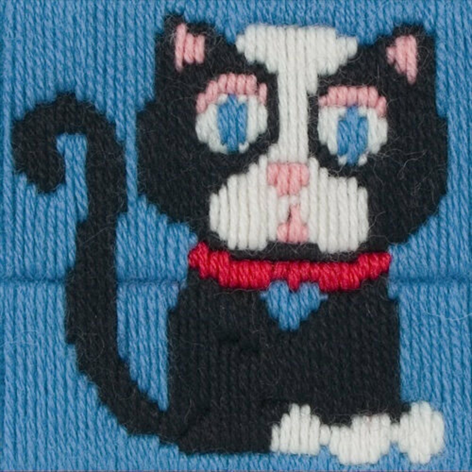 Anchor 1st Kit Roberta Cat Long Stitch Beginner Needlepoint Children ...