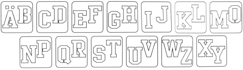 Alphabet Stencils transparent Patchwork Quilting Craft Prym 611143 Free ...