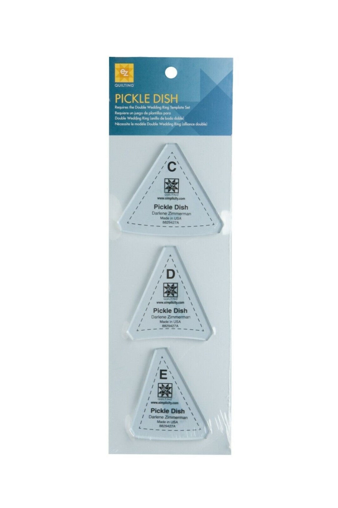 Simplicity EZ Pickle Dish Q24 Acrylic Ruler Quilting Patchwork Sewing ...