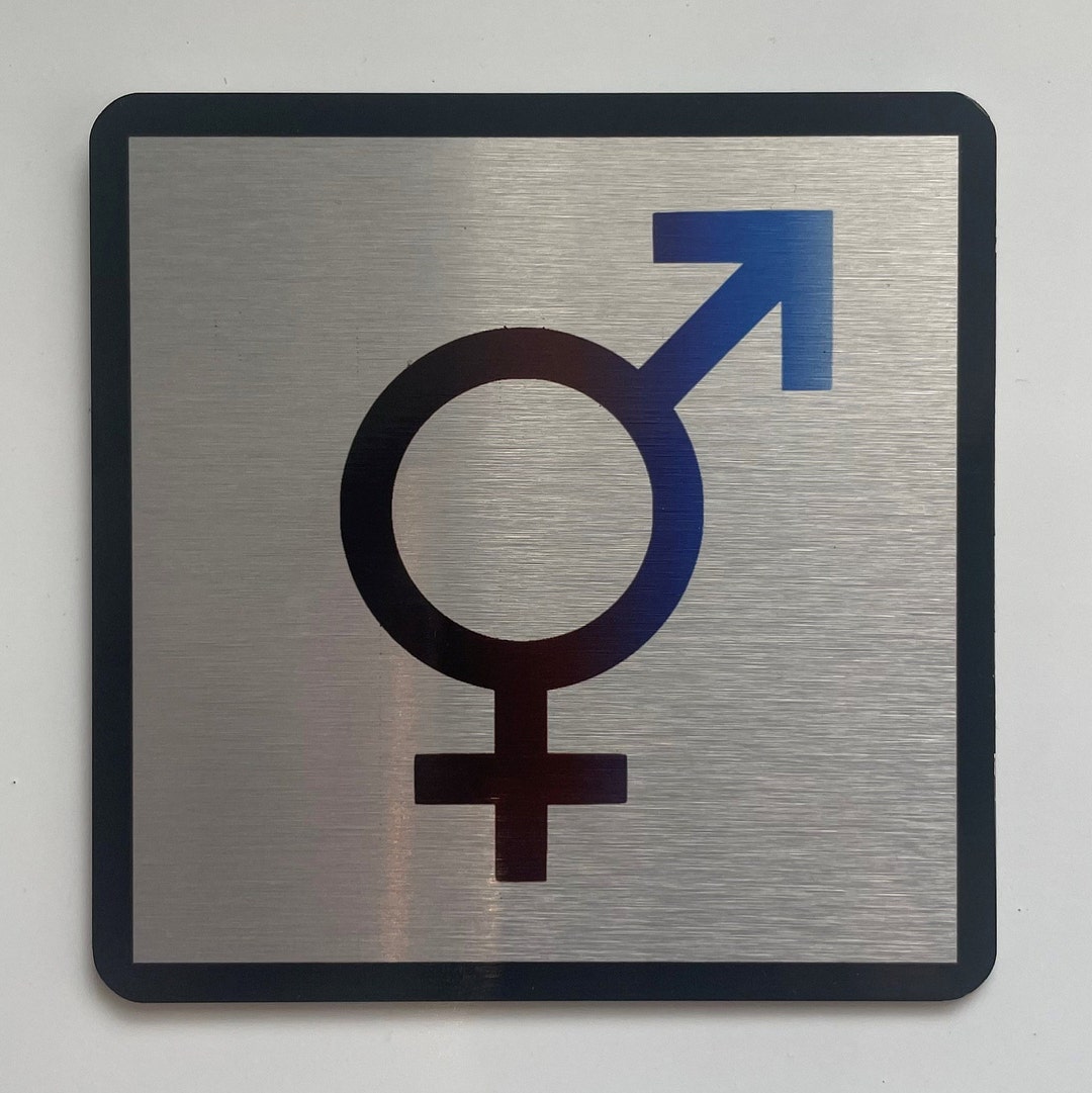 Toalett Skylt, Toilet Sign 100x100mm, Aluminuim Unisex - Etsy