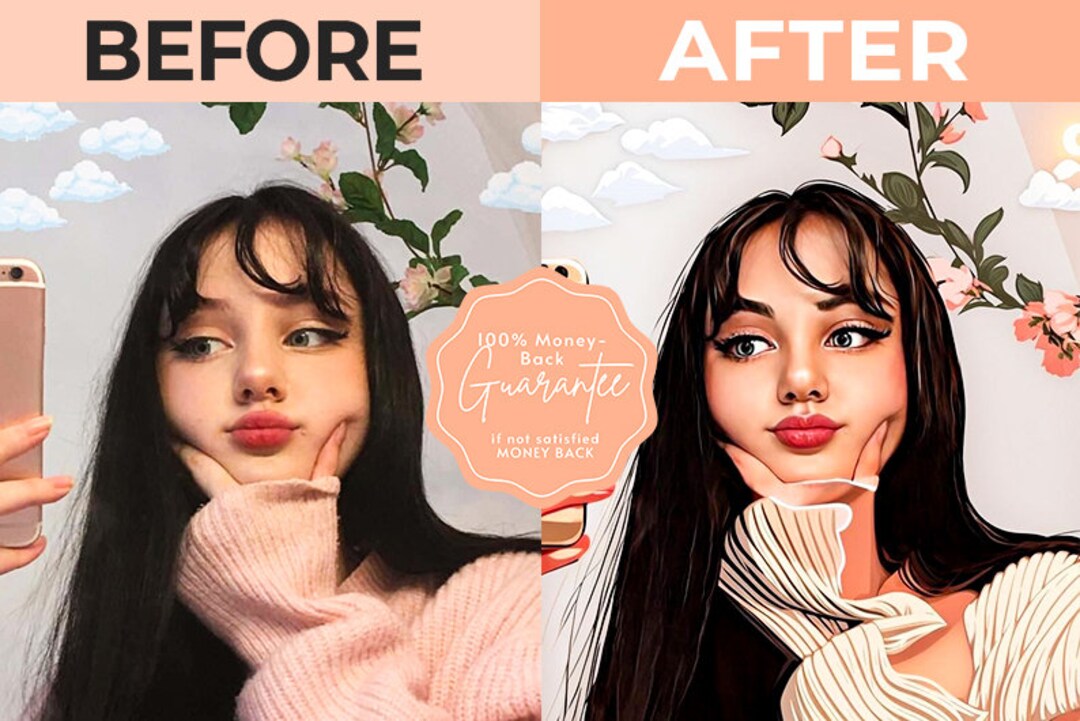 Cute Custom Portrait From Your Photo Custom Cartoon Art - Etsy