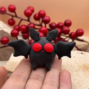 Adopt a Pet Mothman in a Tin Cryptid Desk Friend Handmade Mini Moth Man ...