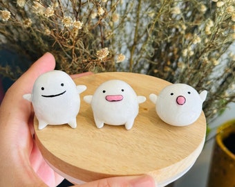 Cute Warawara Spirits Desk Pets Polymer Clay Figurine Worry Warts ...