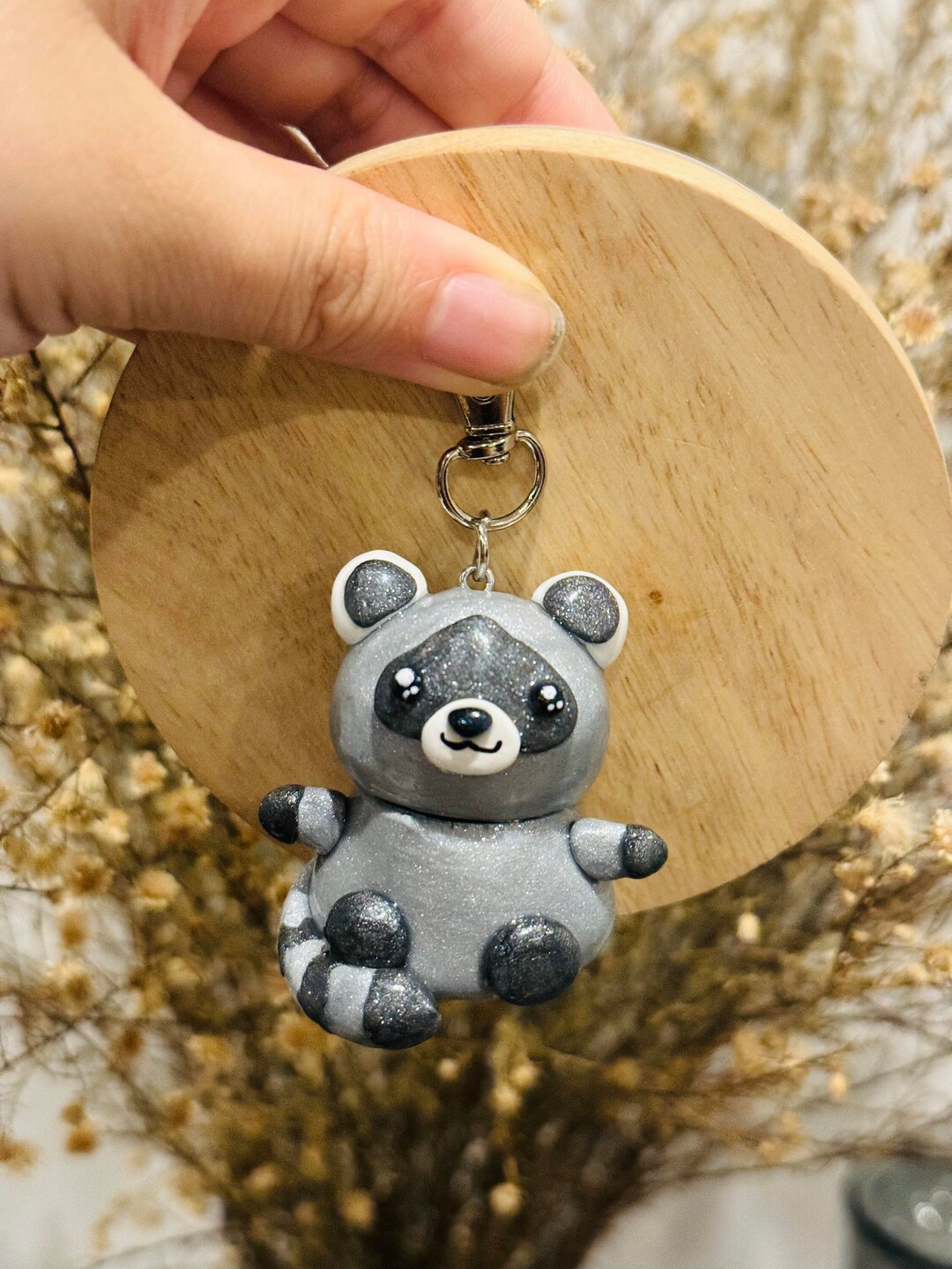 Raccoon Stash Jar Keychain Trash Panda Keychain Handmade Stash Jar ...