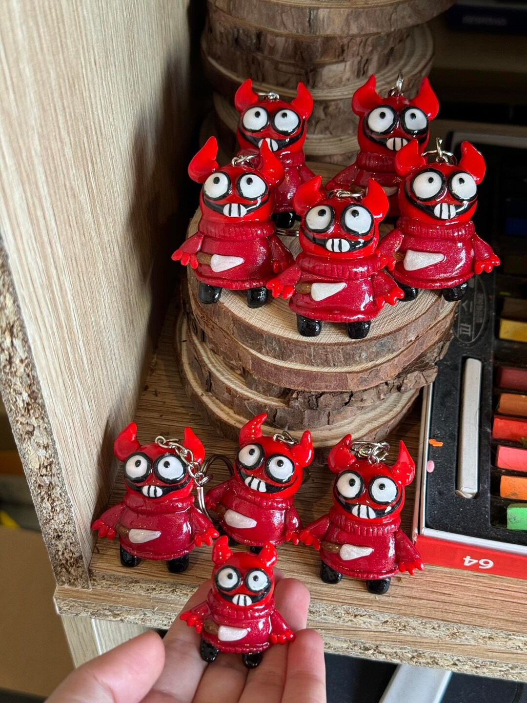 Bob Velseb Keychain Spooky Month Bob Velseb Handmade Clay Keychain ...