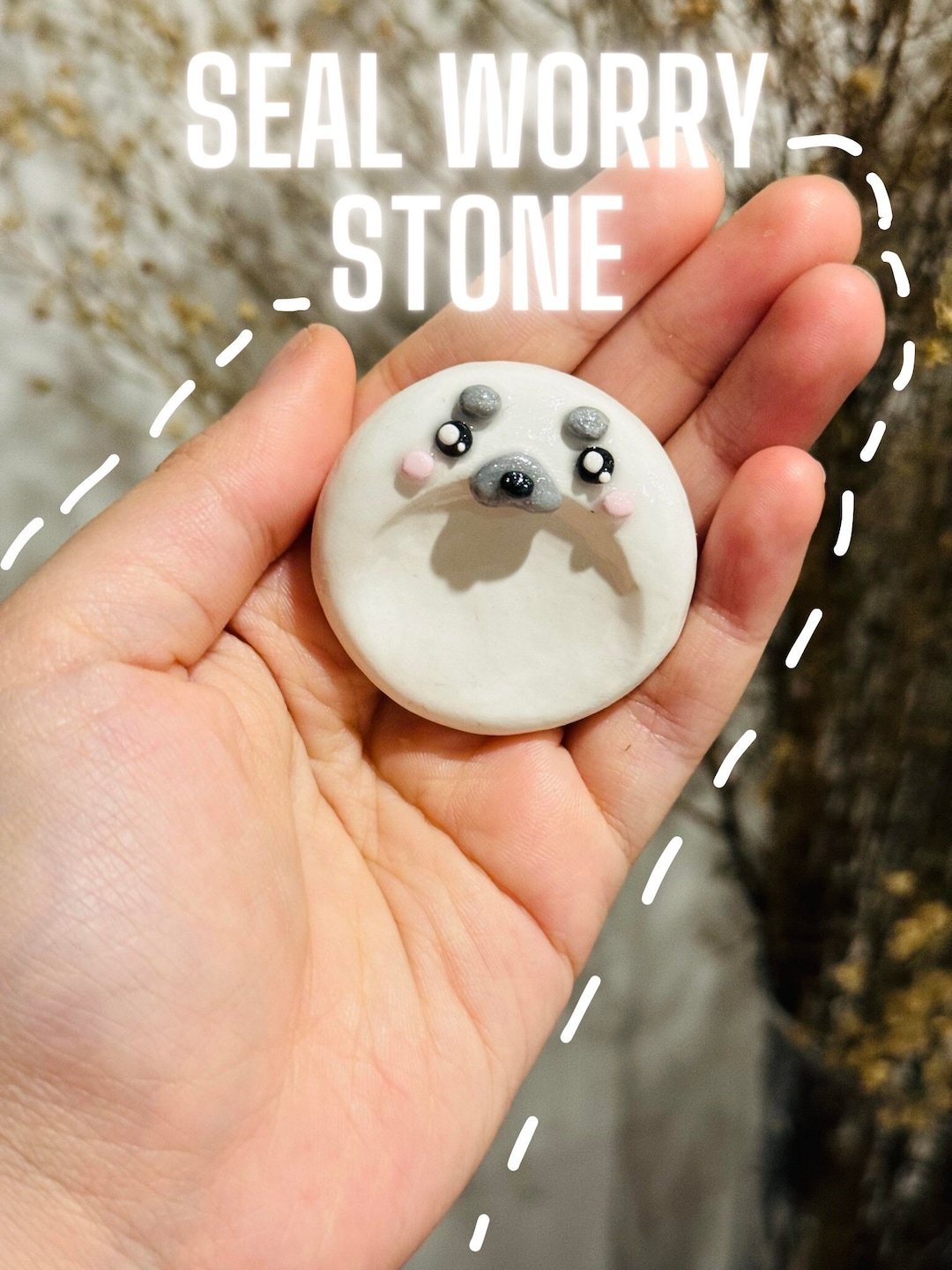 Seal Worry Stone Animal Worry Stone Stress Relief Fidget Pocket Pal Sea ...