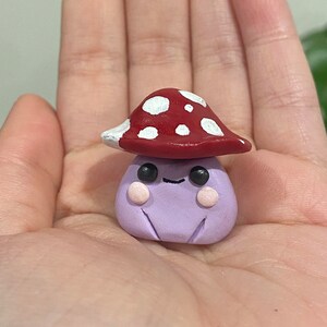Mushroom Frog & Wizard Frog Handmade Miniature Figurine Polymer Clay ...