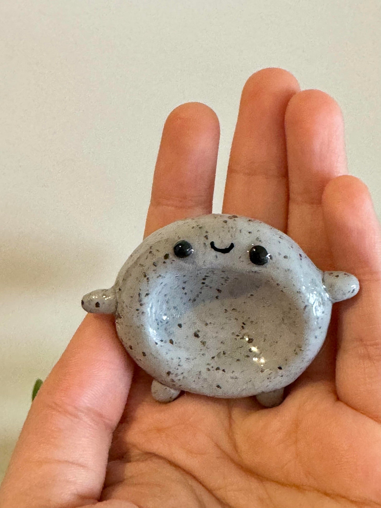 Cute Rock Worry Stone Handmade Miniature Figurine Polymer Clay ...