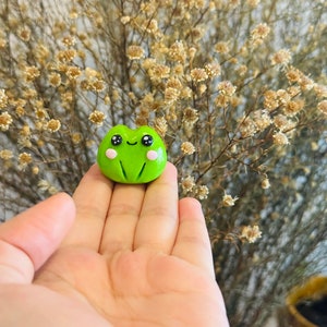Adopt a Green Frog Cute Worry Warts Pet Goblincore Decoration Handmade ...
