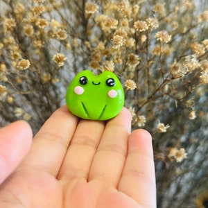 Adopt a Green Frog Cute Worry Warts Pet Goblincore Decoration Handmade ...