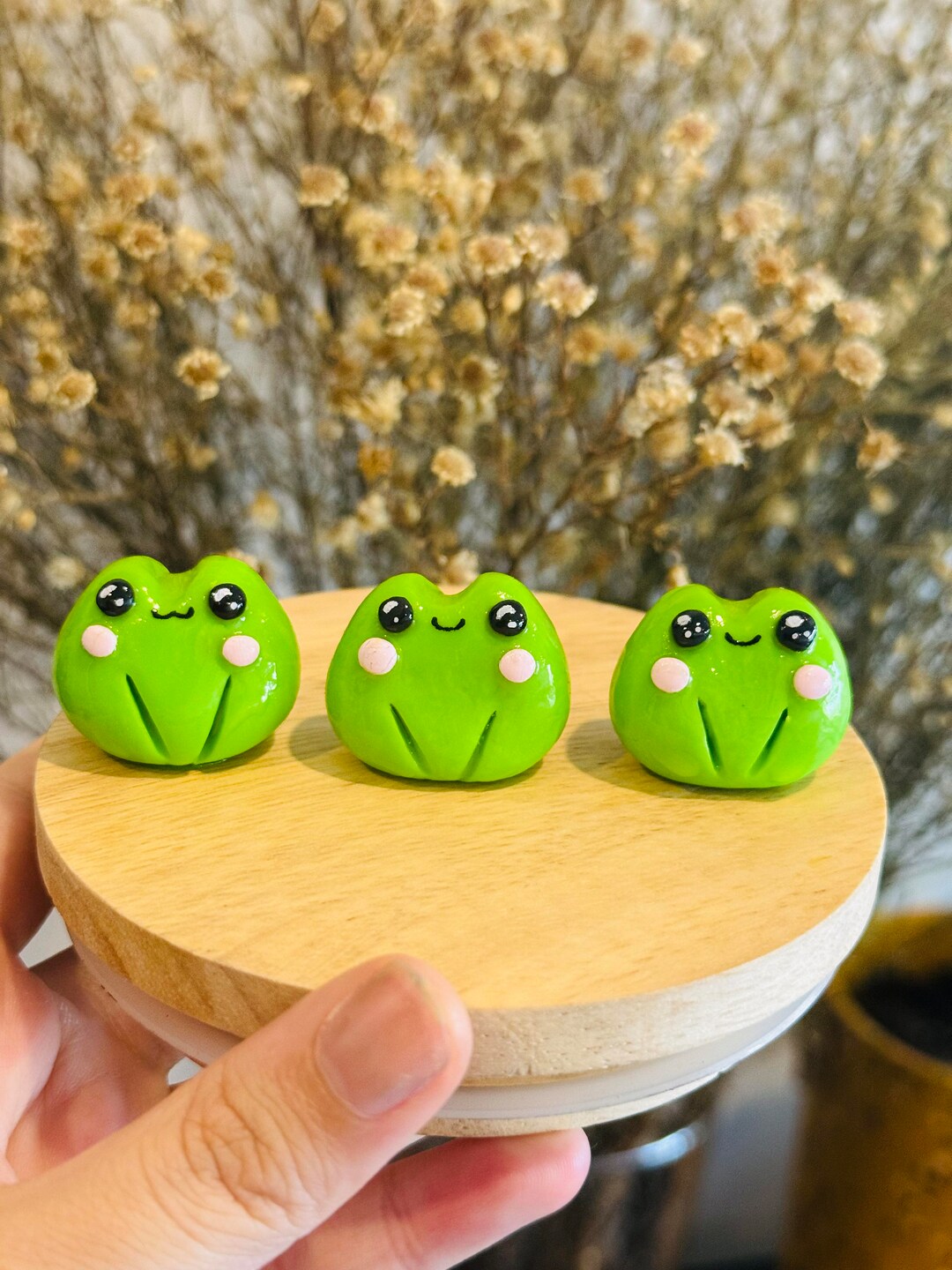 Adopt a Green Frog Cute Worry Warts Pet Goblincore Decoration Handmade ...