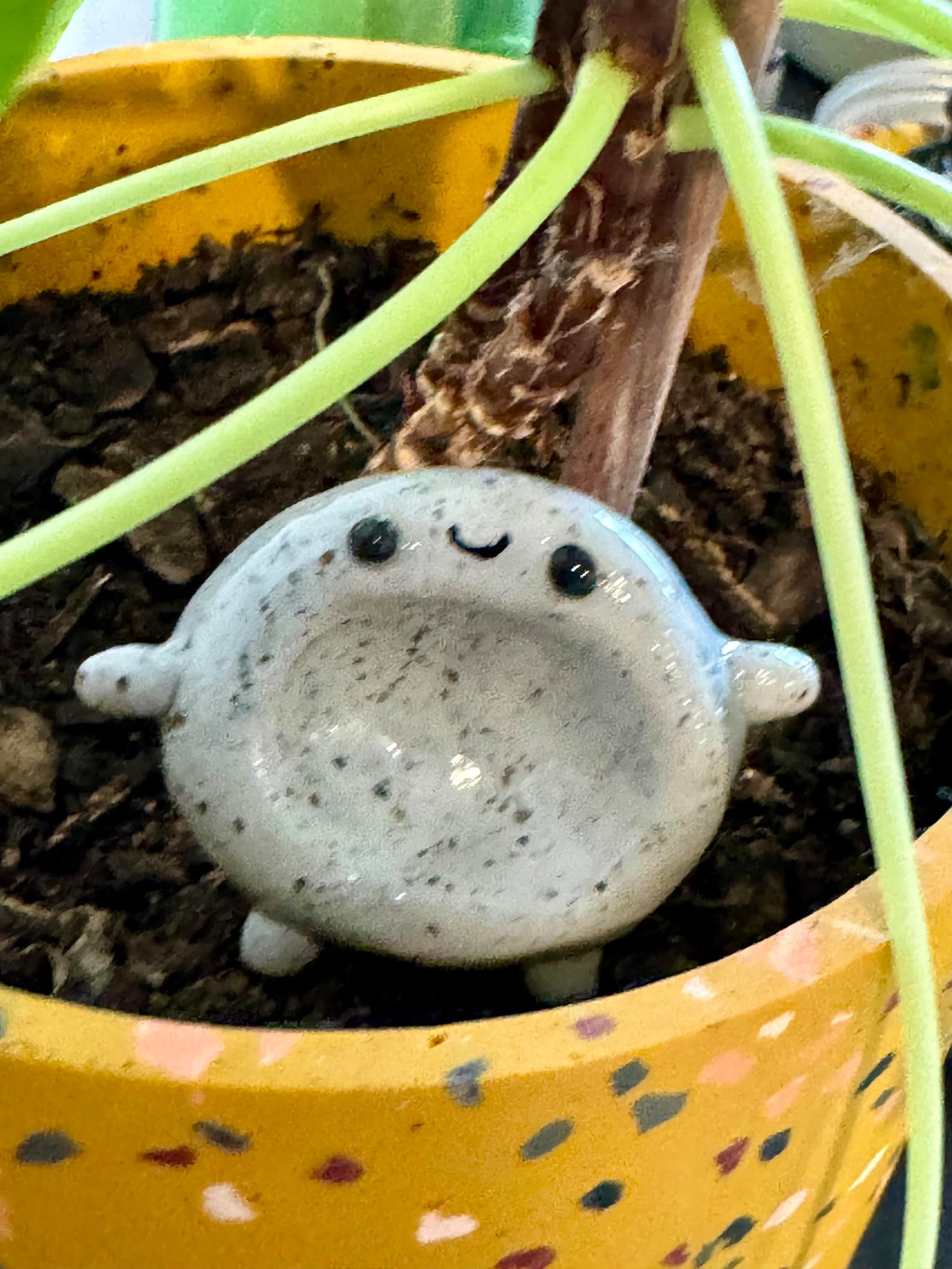 Cute Rock Worry Stone Handmade Miniature Figurine Polymer Clay ...