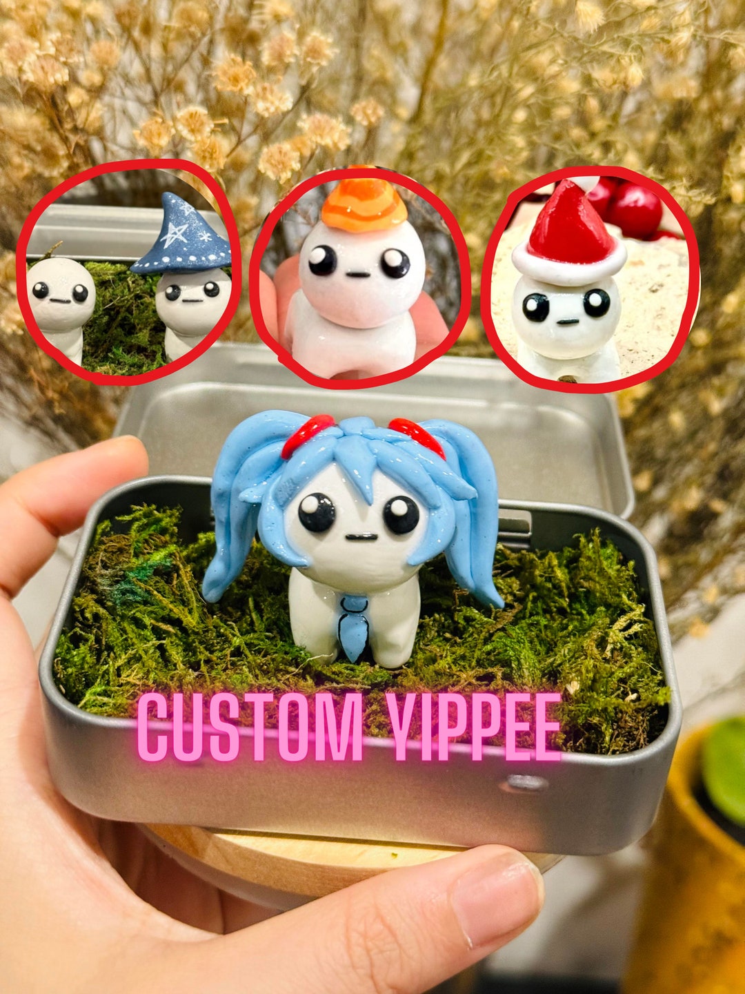 Adopt a CUSTOM Yippee TBH Creature Figurine in a Tin Box With Moss ...