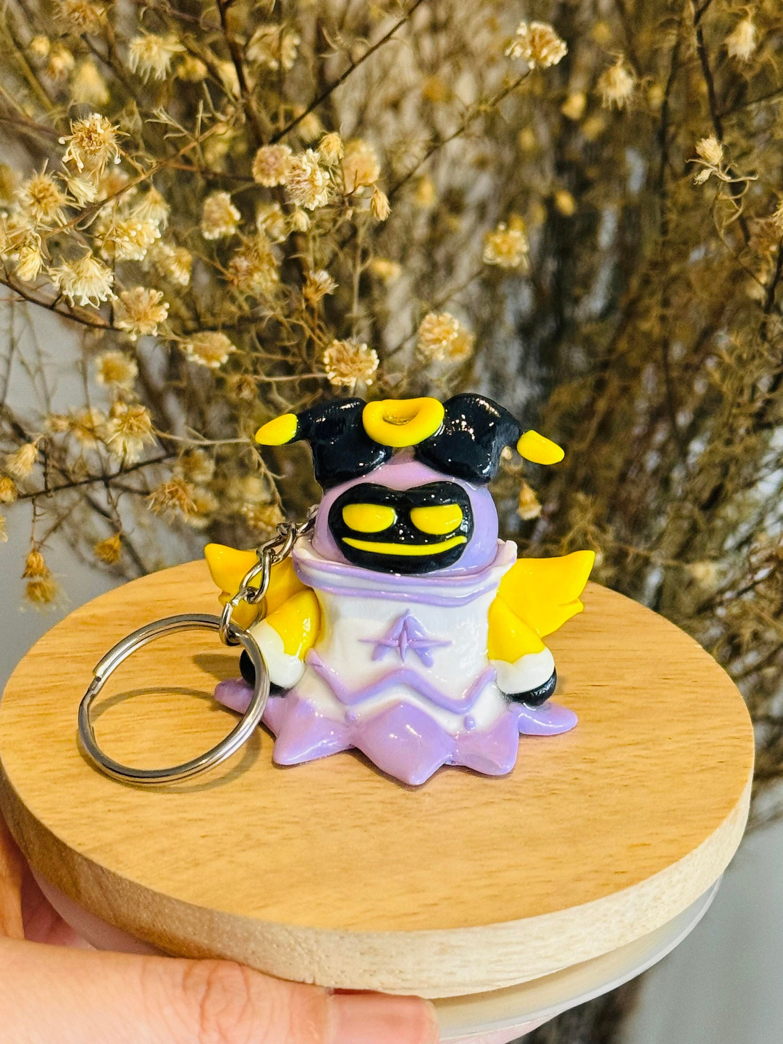 Squished Adam Keychain Hazbin Hotel Adam Handmade Polymer Clay Keychain ...