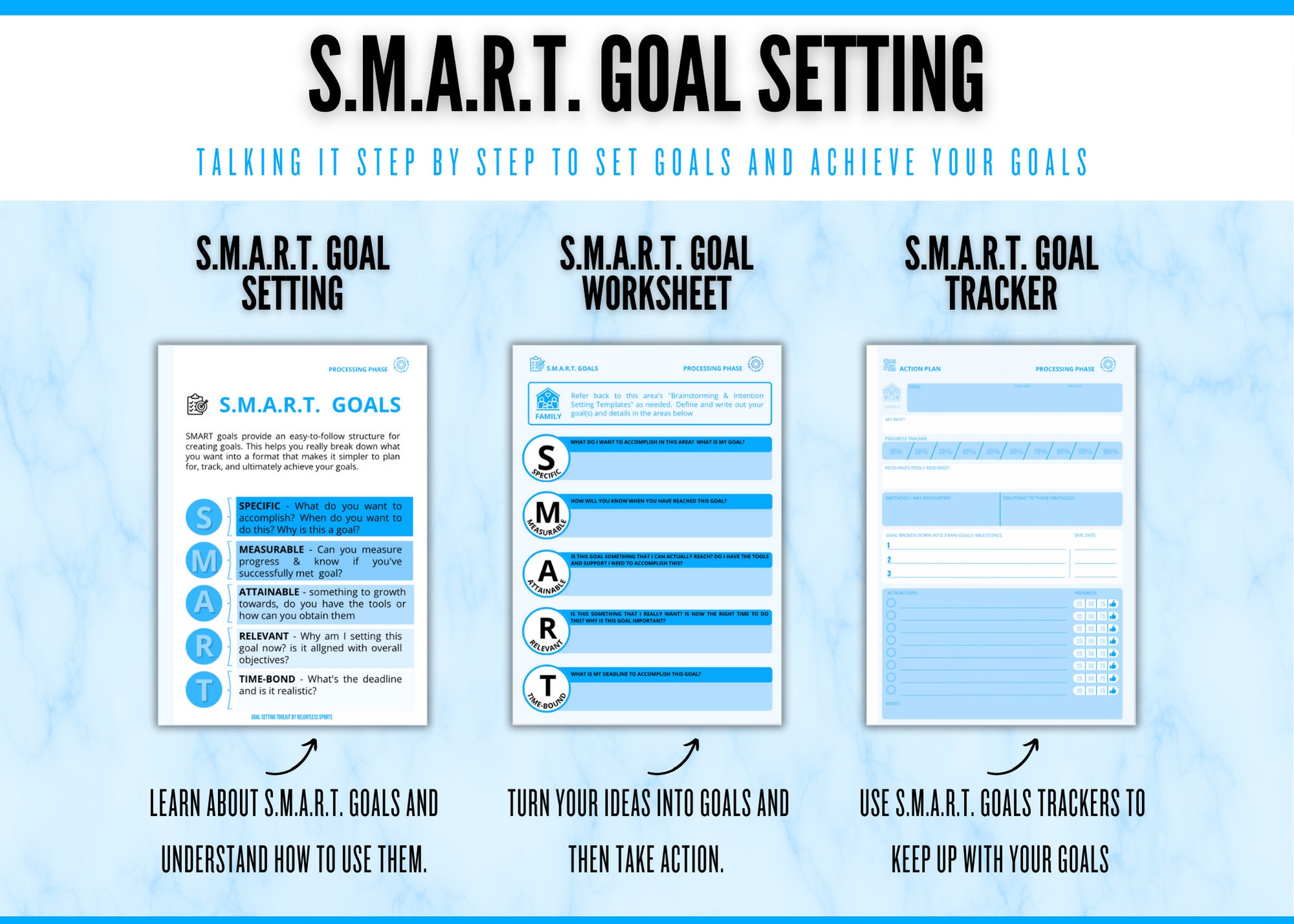 Goal Setting Toolkit | SMART Goal Setting Worksheets | Goal Setting ...
