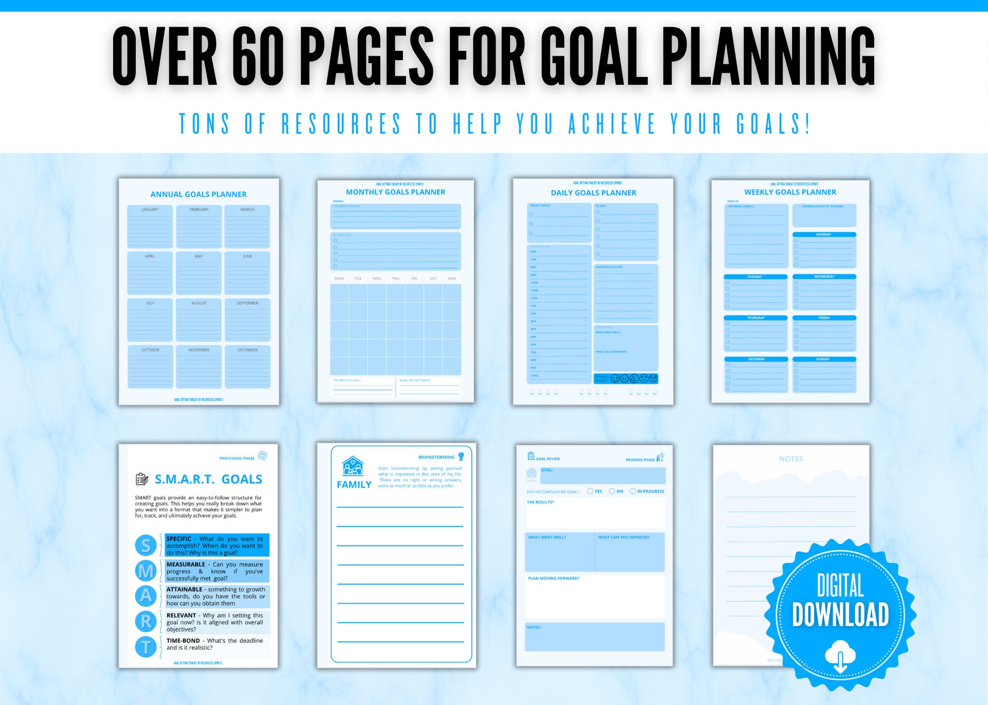 Goal Setting Toolkit | SMART Goal Setting Worksheets | Goal Setting ...