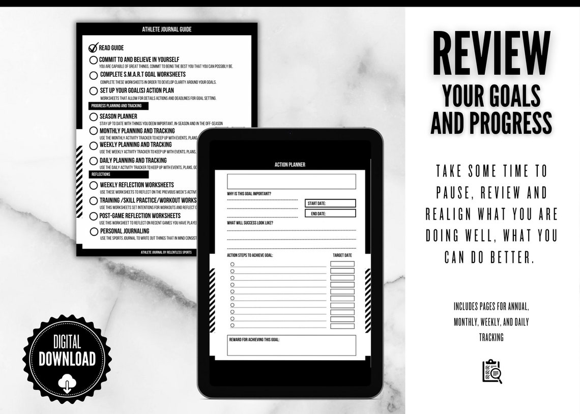 Sports Journal Guidebook Journal Template Printable Journal Reflection ...