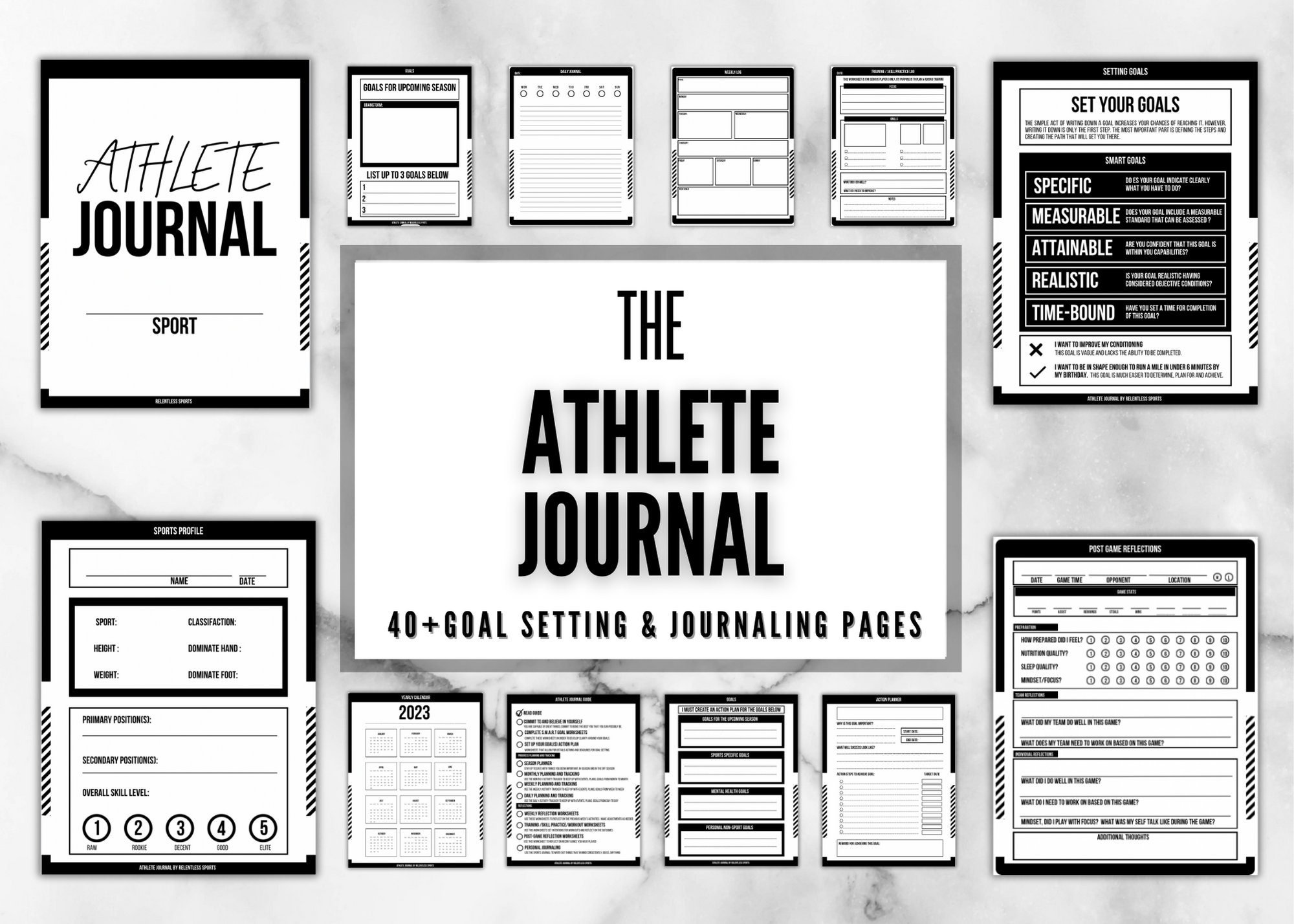 Sports Journal Guidebook Journal Template Printable Journal Reflection ...