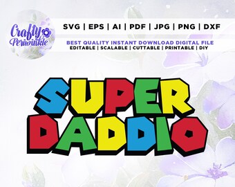 Super Daddio SVG Love Dad Gamer Daddy Svg Funny Dad SVG - Etsy