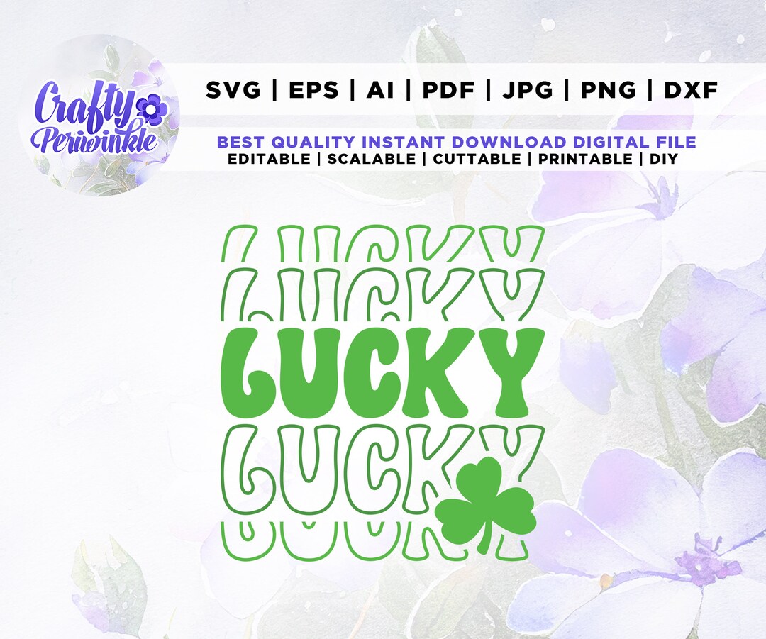 Lucky Svg Png, Good Luck Charm Svg, Png, Svg, Lucky Clover Svg, St ...