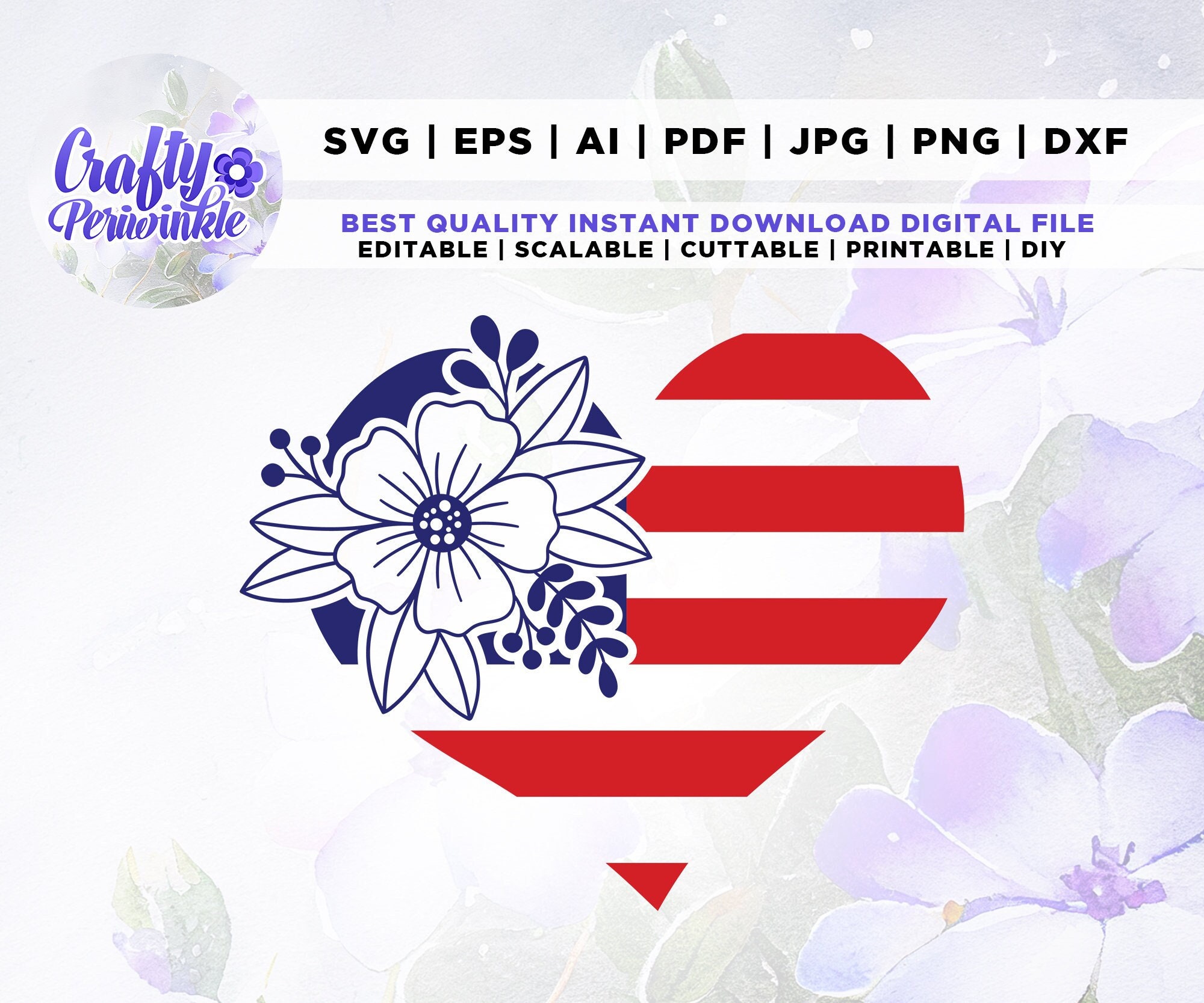 American Heart Flag Svg American Heart Flag Sublimation 4th - Etsy