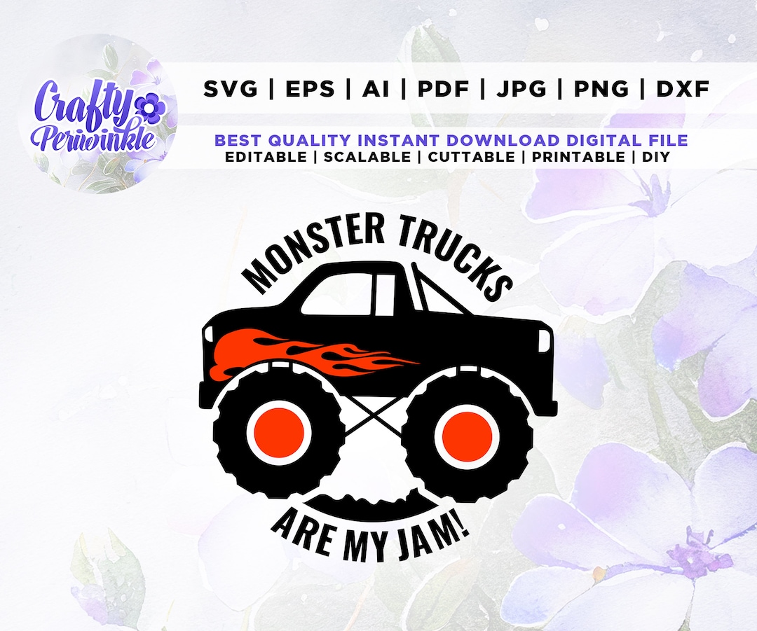 Monster Trucks My Jam Svg, Monster Svg, My Jam Svg, Truck Svg, Car Svg ...