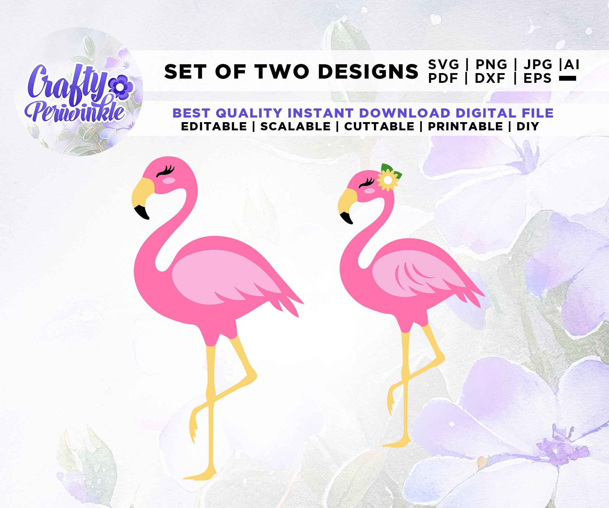Flamingo SVG Cut File Flamingo SVG Flamingo Floral Flamingo - Etsy