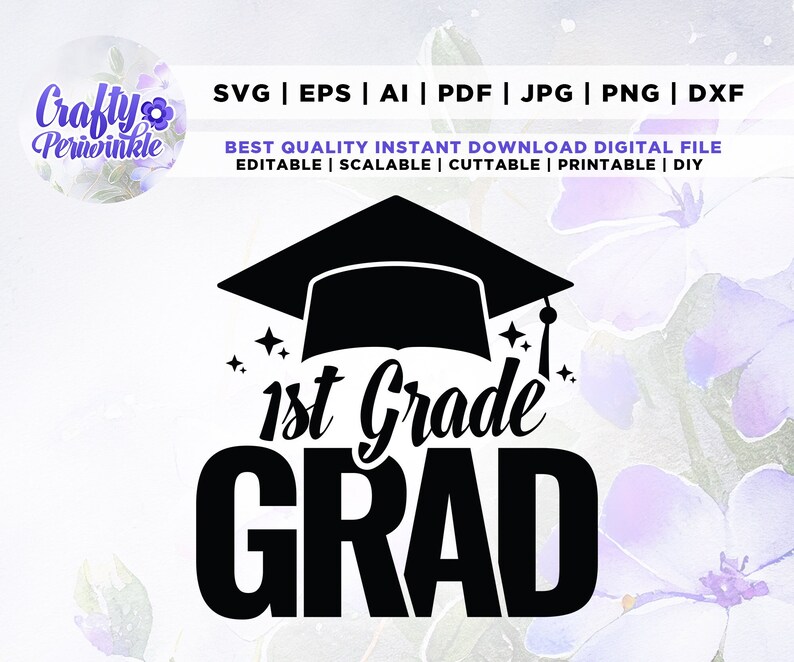 1st Grade Grad Svg 1st Grade Graduation End of 1st Grade - Etsy