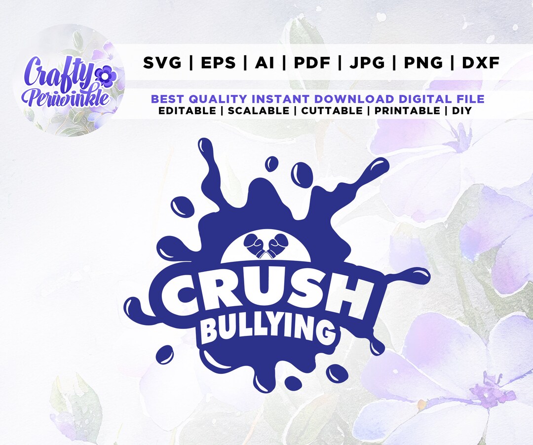 Crush Bullying, Ribbon Svg, Bullying Svg, Crush Bullying Svg, No More ...