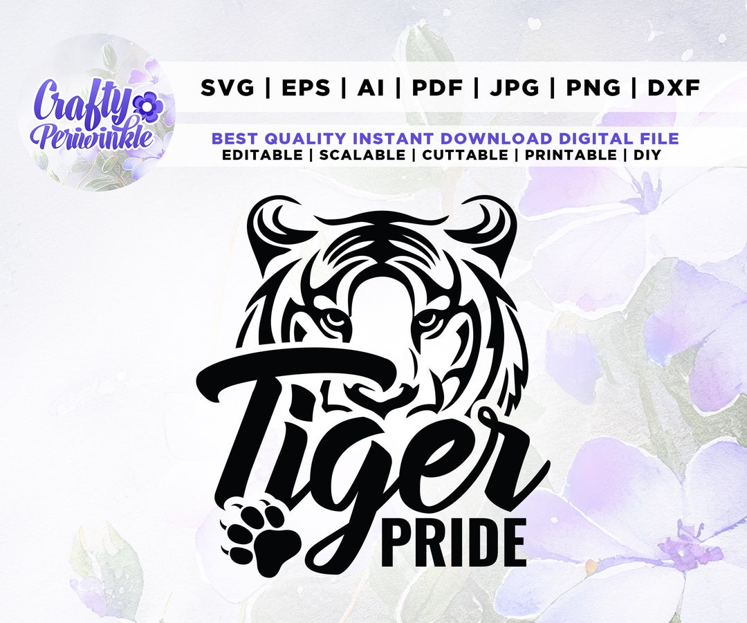 Tiger Pride Svg, Pride Svg, Tiger Svg, Tiger Mascot Design, Tigers Svg ...