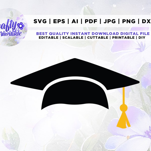 Graduation Cap Svg - Etsy