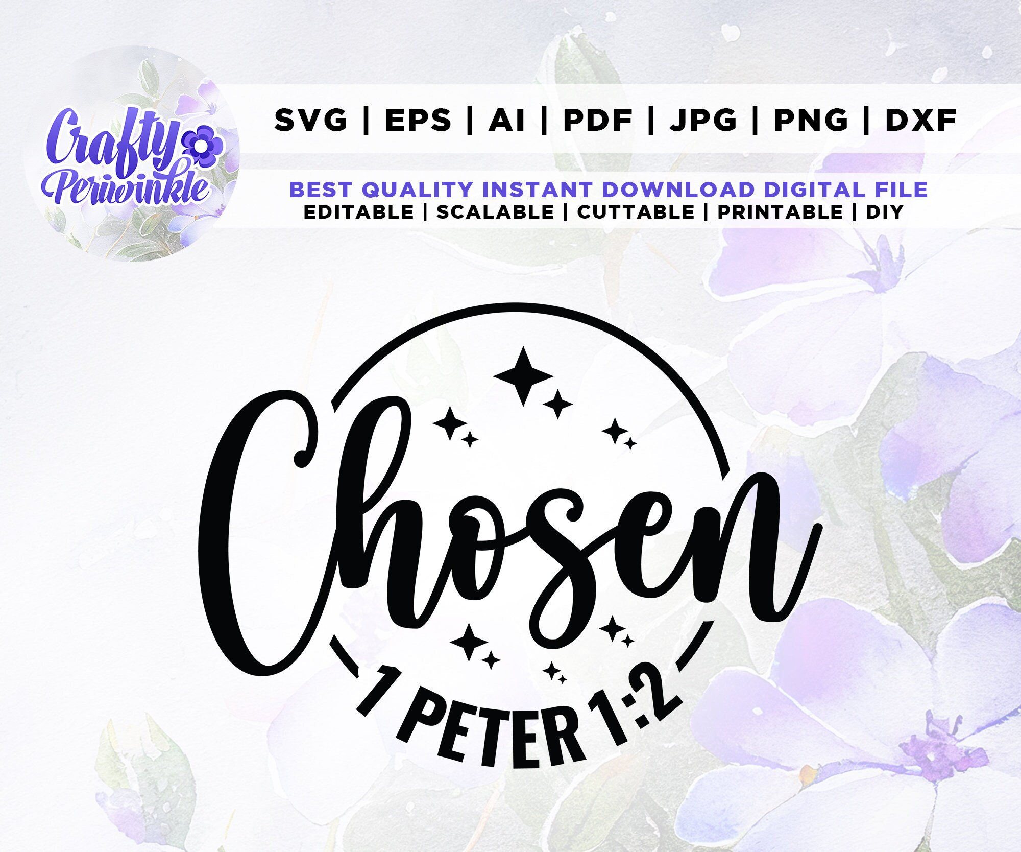 Chosen SVG Faith Svg Christian Svg Religious Svg Bible - Etsy