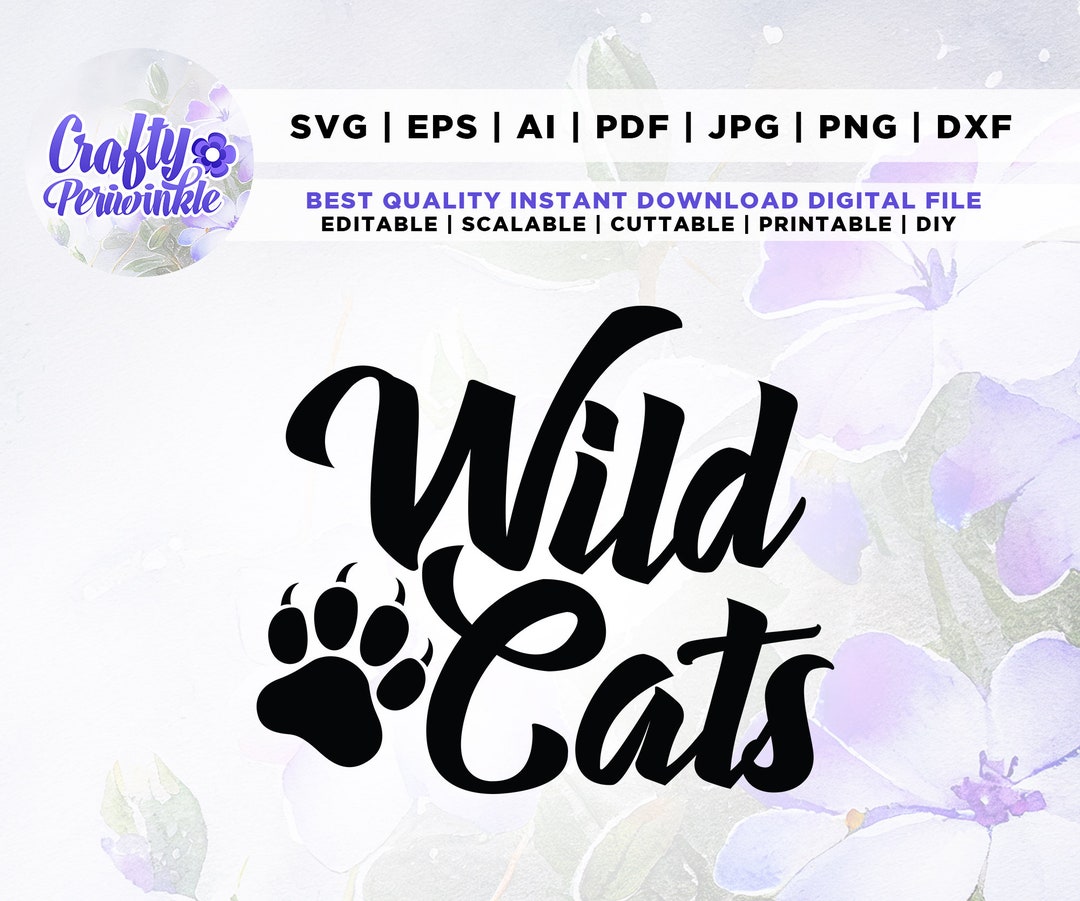 Wildcats Svg, Football, Basketball, Sports Svg, Team Name Svg, School ...