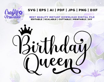 Queen With Crown SVG PNG JPEG Vector Instant Download Cricut - Etsy