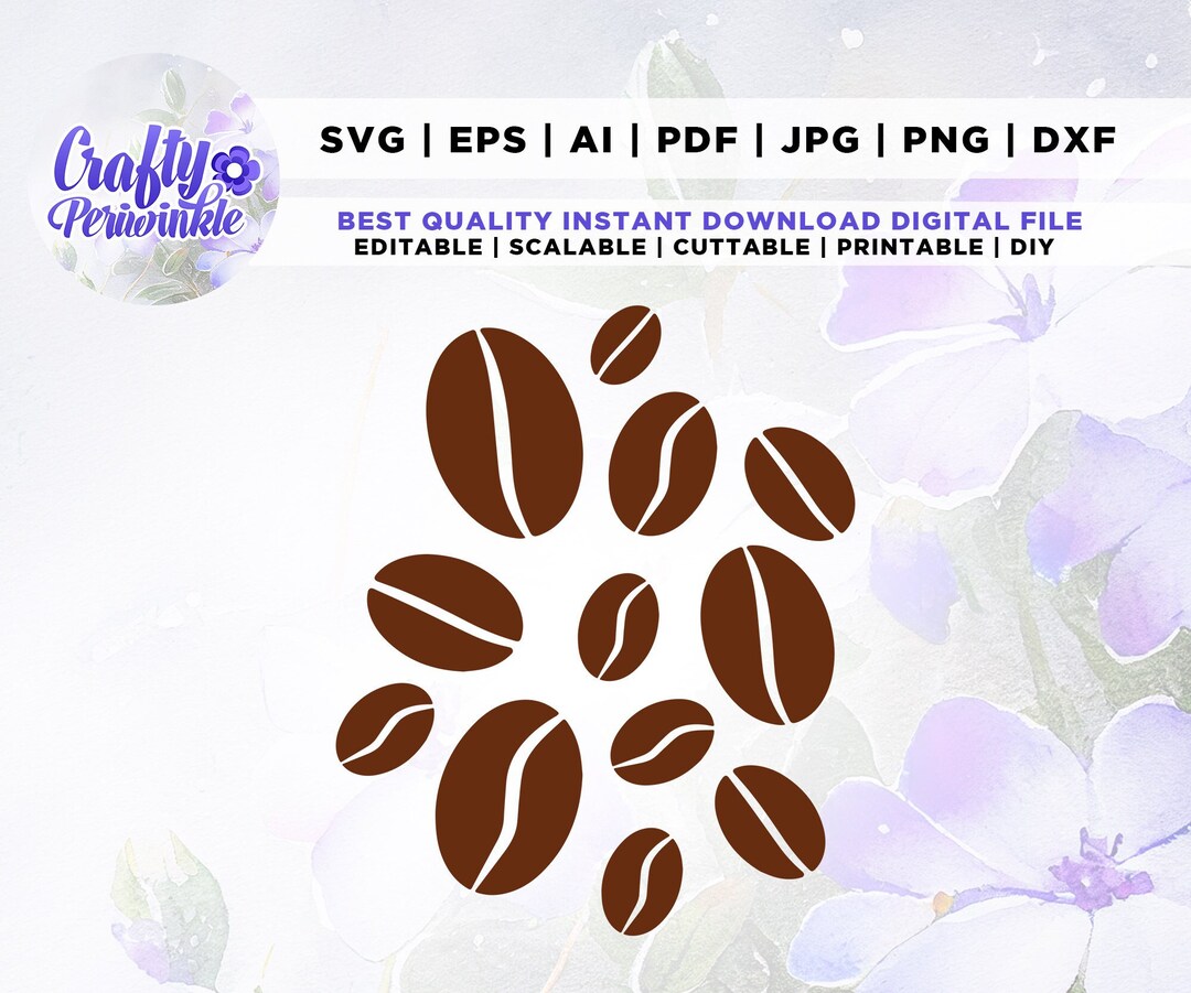 Coffee Bean Svg, Coffee Bean Cluster Svg, Coffee Svg, Cricut, Png, Svg ...