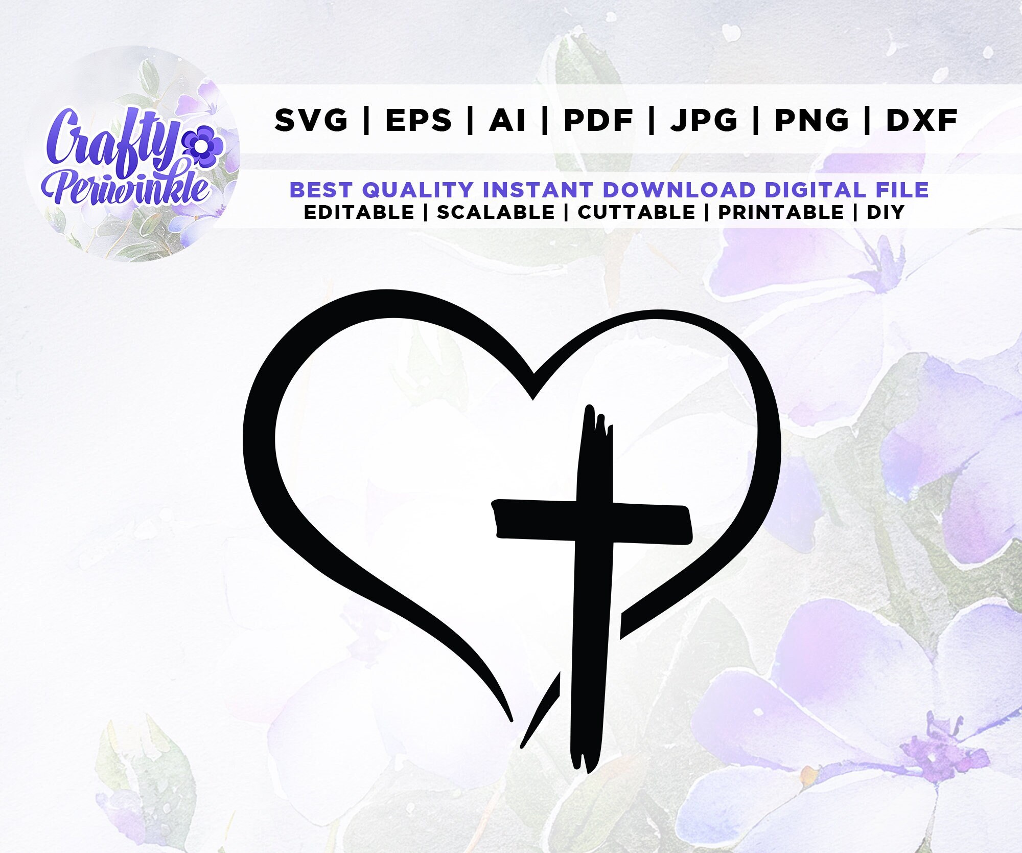 Jesus Heart Cross Svg Heart Cross Art Cross With Heart Etsy Australia
