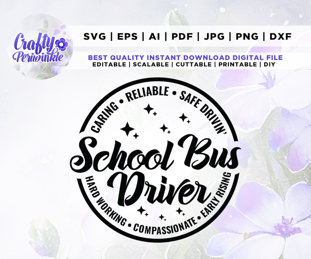 School Bus Driver SVG, School Bus Saying SVG Quote, Safe Drivin' Bus ...