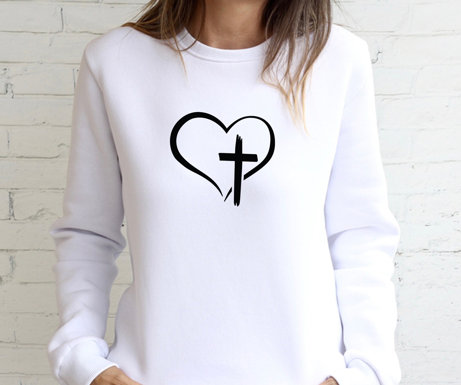 Jesus Heart Cross SVG, Heart Cross Art, Cross With Heart, Cricut, Png ...