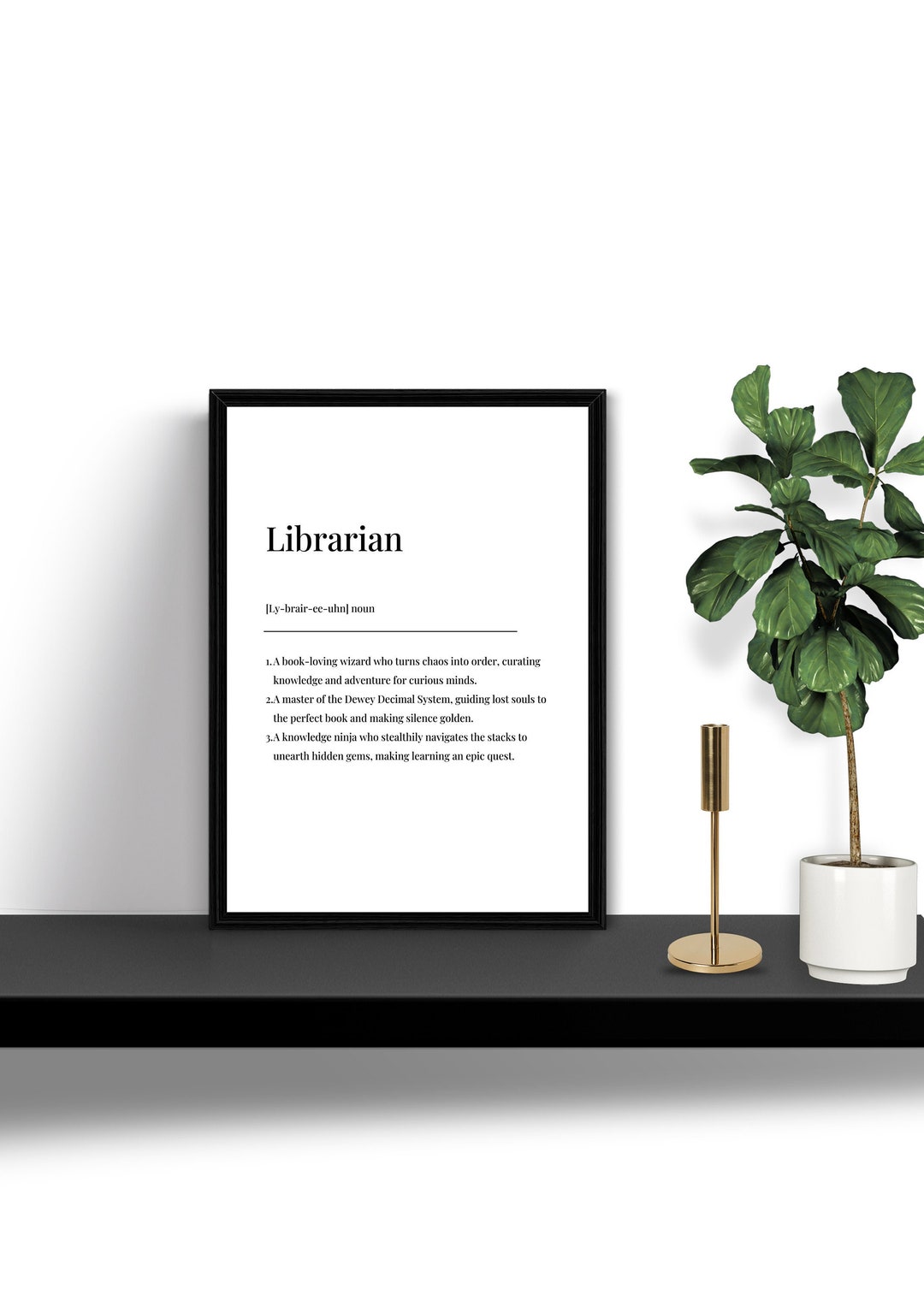 Librarian Definition Art Print: Book Lover Gift (digital Download) - Etsy
