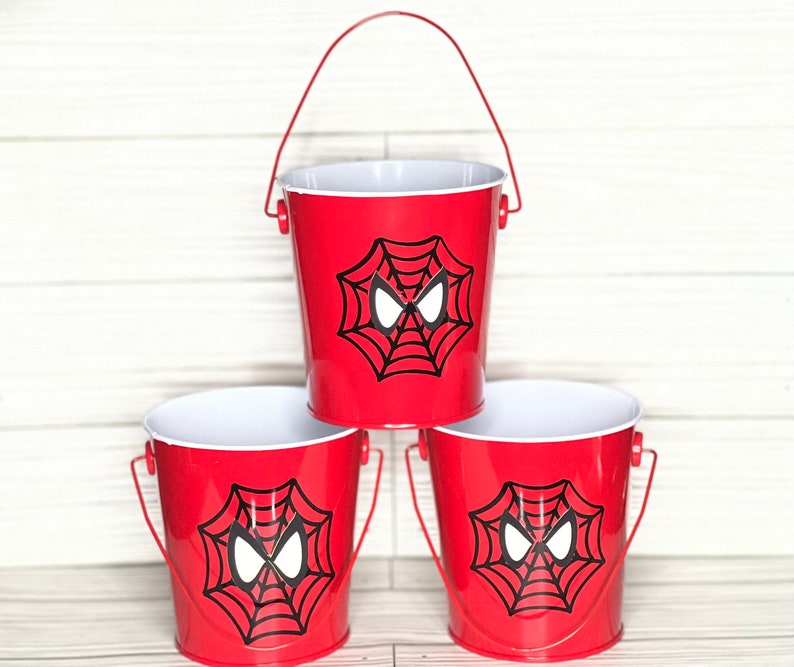 Superhero Spider Party Favor Pails - Etsy