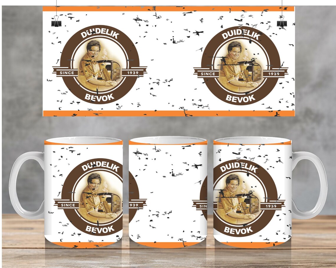 Afrikaans Duidelik Bevok Mug Wrap Digital File Only (one File to Fill ...