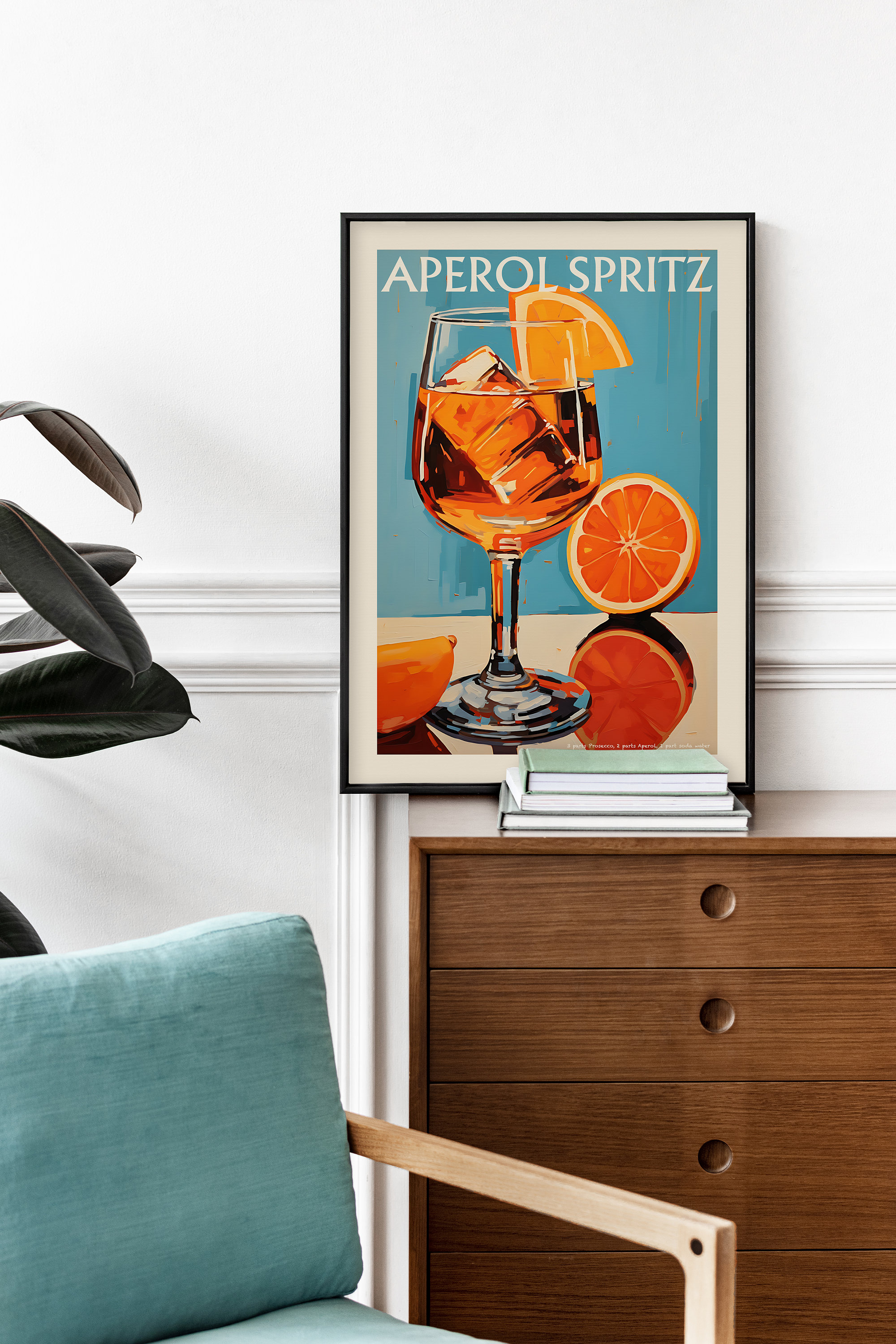Aperol Spritz Cocktail Art Print, Painting Style - Etsy