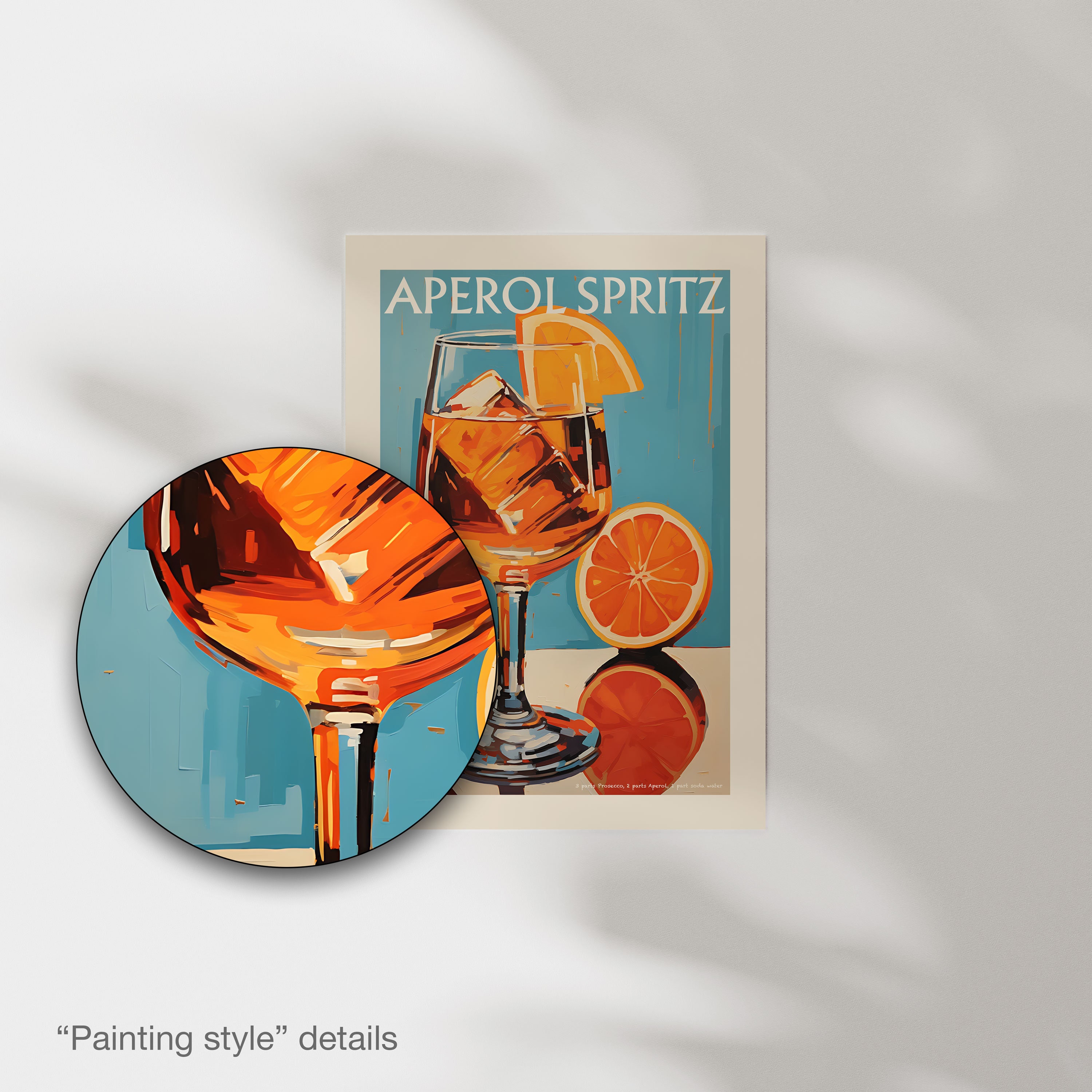 Aperol Spritz Cocktail Art Print, Painting Style - Etsy
