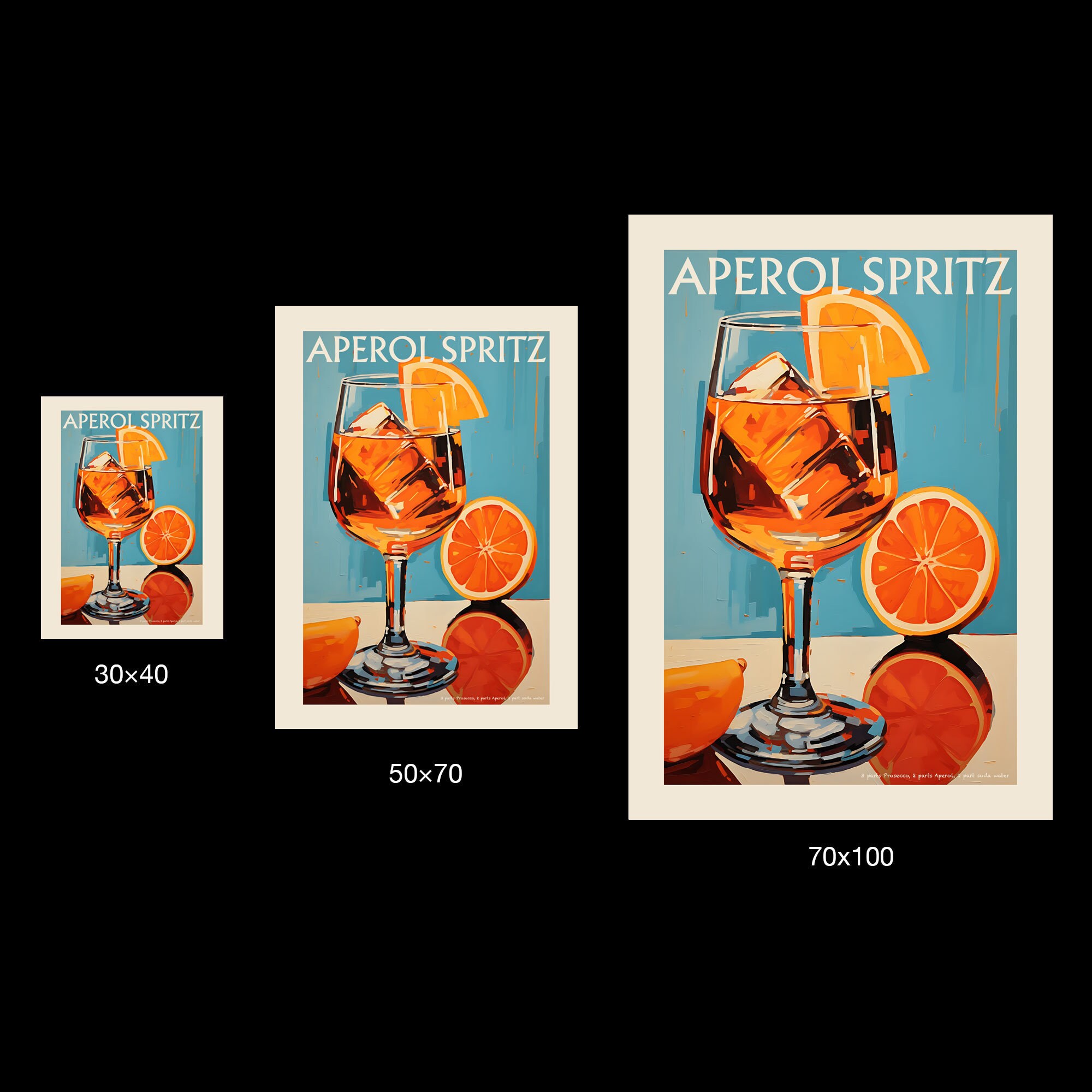 Aperol Spritz Cocktail Art Print, Painting Style - Etsy