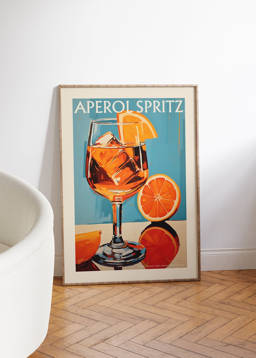 Aperol Spritz Cocktail Art Print, Painting Style - Etsy