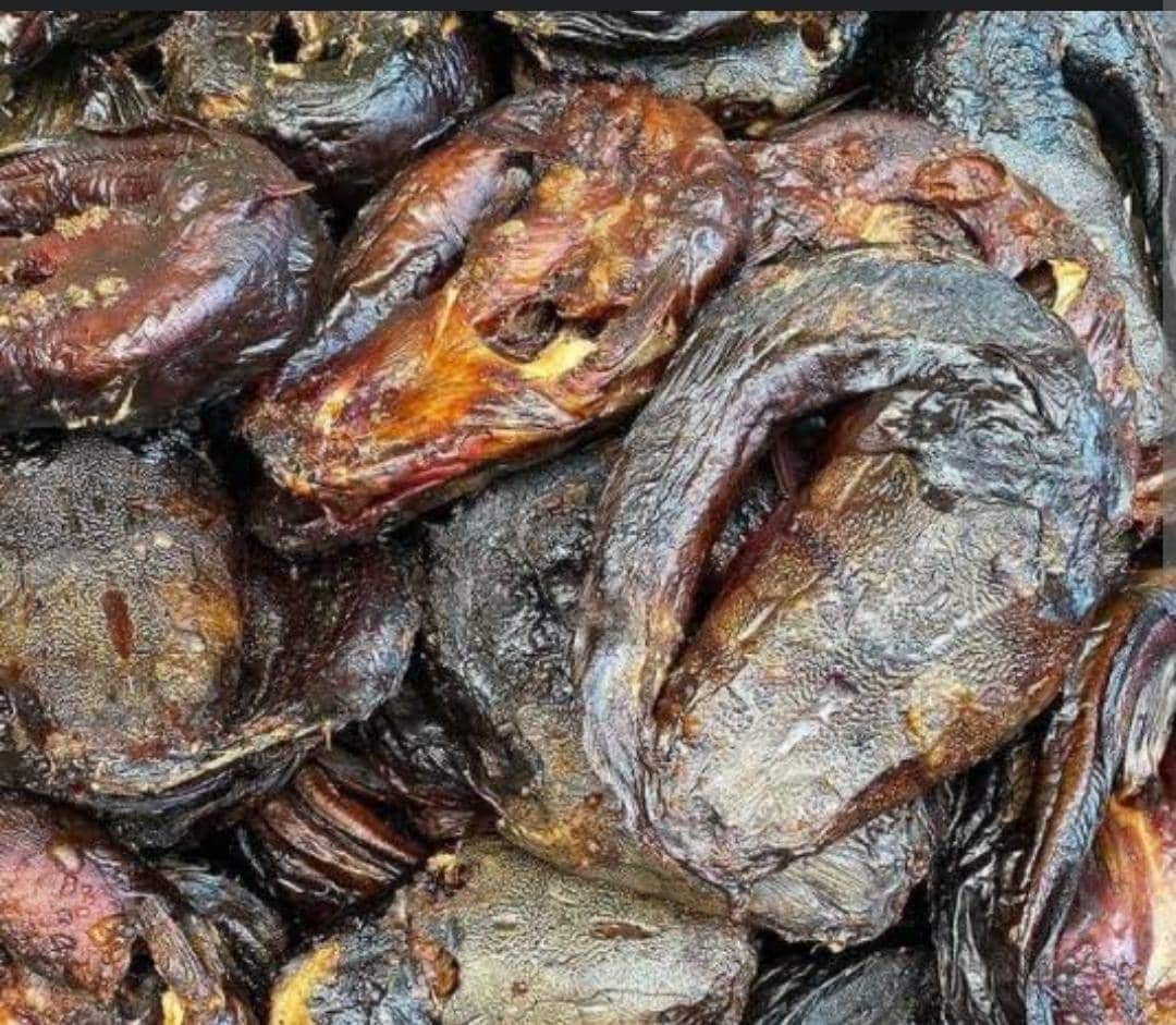 12 Pieces of Big Smoked Catfish, African Fish, Smoked, Oven-dried ...